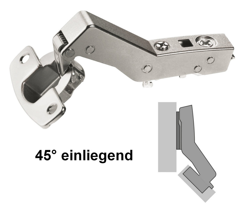 Topfscharnier sensys 8639i W45 für Eckschränke - Selbst-schreinern.de
